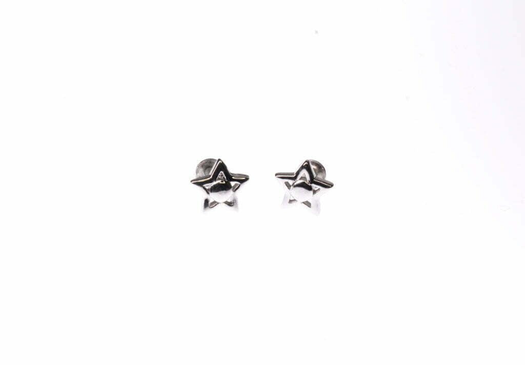 Pure Silver Plain Star Stud - Sp Silver Jewellery