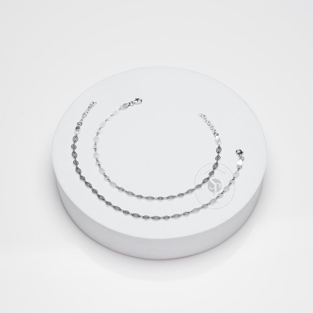 92.5 Pure Silver Italian Sleek Payal - Sp Silver Jewellery